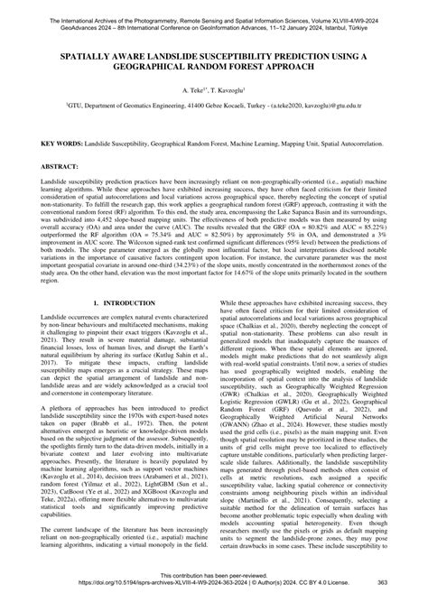Pdf Spatially Aware Landslide Susceptibility Prediction Using A