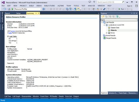 resource profiler tutorial 2 analyzing the profiling results