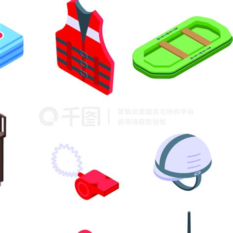 白色免抠元素 救援者图标集在白色背景上孤立的网络设计的救援人员矢量图标的等距集救援者图标集，等距样式 模板免费下载 Eps格式 1500像素