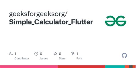 GitHub Geeksforgeeksorg Simple Calculator Flutter