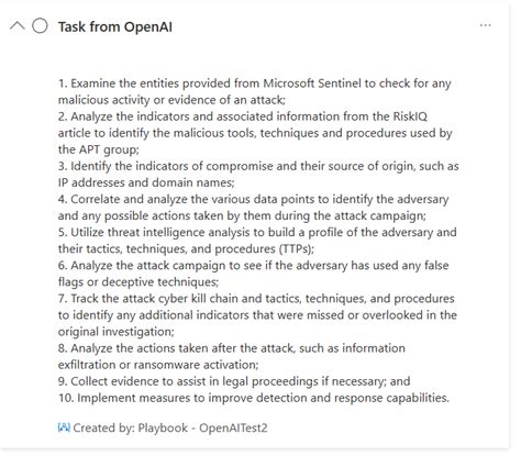 My Adventures With Sentinel And The Openai Logic App Connector My