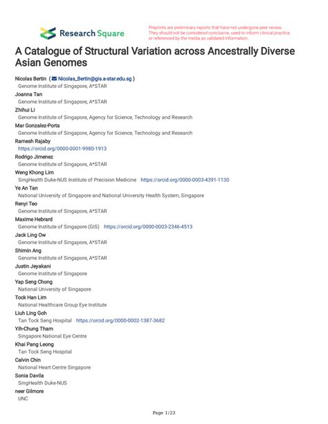 Pdf A Catalogue Of Structural Variation Across Ancestrally Diverse