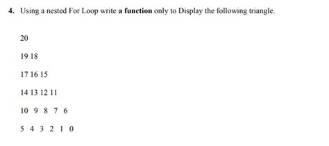 Solved Using A Nested For Loop Write A Function Only To Chegg Com