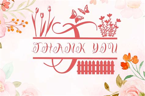 Floral Cute Monogram Fontbloom
