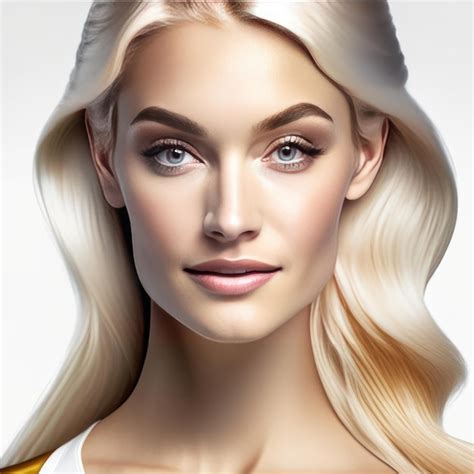 Premium Ai Image Photo Of Young Blond Woman With Hair And Skin