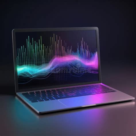 Digital Data Processing Over Laptop Screen Created Using Generative Ai