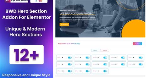 Hero Section Addon For Elementor Wp Plugins Ft Elementor Header And Hero Section Envato