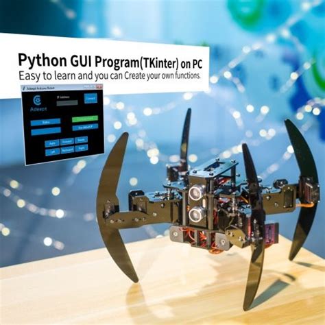 Adeept Quadruped Robot Kit For Arduino With Infrared Remote Control And Python APP Spider
