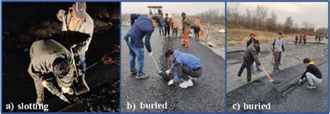 The Embedded Process Of Optical Fibre Sensors In Asphalt Mixture Layer Download Scientific