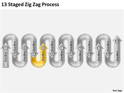 Strategy Staged Zig Zag Process Powerpoint Templates PPT Backgrounds For Slides