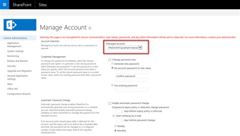 Sharepoint 2016 Administration Configure Managed Accounts Using Powershell