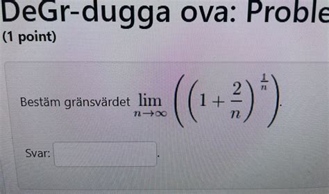 gränsvärde matematik universitet pluggakuten