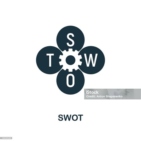 Swot 아이콘입니다 핀테크 기술 아이콘 컬렉션에서 창조적 인 요소 디자인 웹 디자인 앱 소프트웨어 인쇄 사용을위한 픽셀 완벽한 Swot 아이콘 개념에 대한 스톡 벡터 아트
