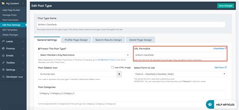 Brilliant Directories How To Edit The Default Search Results Url Of Post Types Events