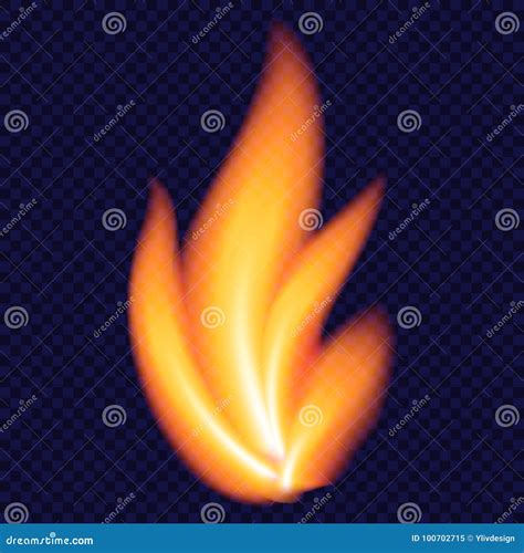 Yellow Fire Concept Background Realistic Style Stock Vector