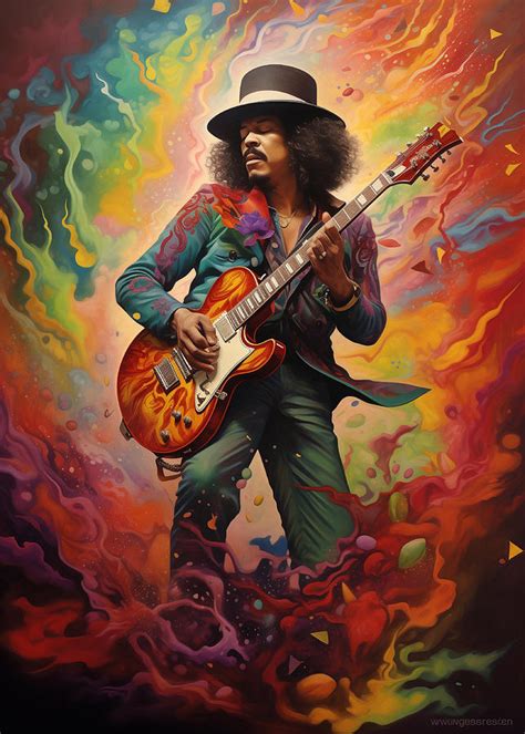Portrait Carlos Santana 3 Digital Art By Louis Humphreys Fine Art America