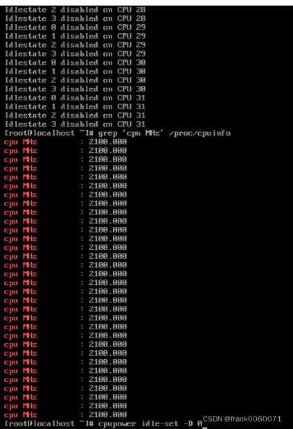 centos7 5 centos7 6 设置cpu主频 cpupower idle set d 0 csdn博客