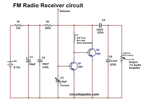 One Transistor Fm Radio Receiver Schematic Leoimport