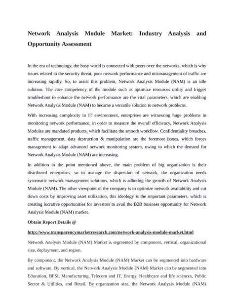 Network Analysis Module Market