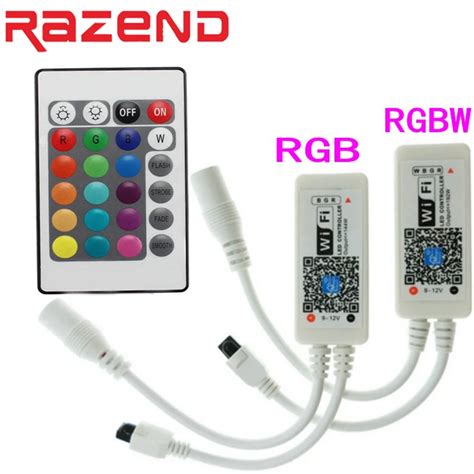 Wifi RGB RGBW LED Controller Mini DC V RF Key Remote Control For RGB RGBW LED Strip Lights