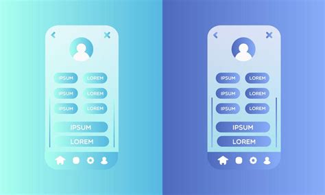 모바일 앱 Ui Ux Gui 화면 세트용 요소 키트 프리미엄 벡터