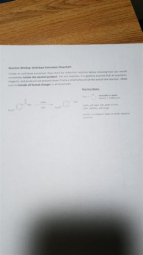 Solved Reaction Workup Acid Base Extraction Flowchart