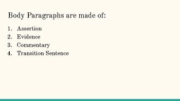 How To Write A Body Paragraph By Kayla Andrews TPT