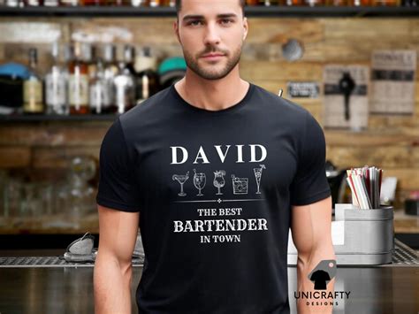 Personalized Bartender T Shirt Custom Bartender T Tee For Bar