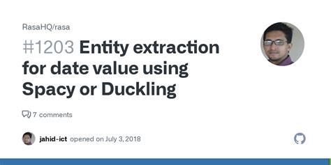 Entity Extraction For Date Value Using Spacy Or Duckling · Issue 1203