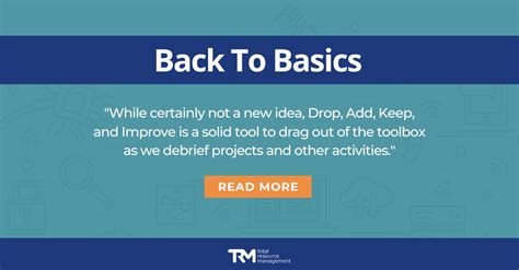 Total Resource Management On Linkedin Back To Basics Just Daki