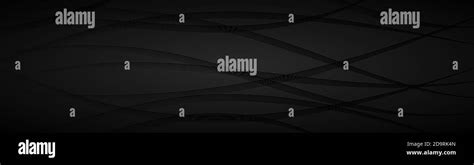 Abstract Dark Background Of Wavy Intertwining Lines In Black And Gray Colors Stock Vector Image