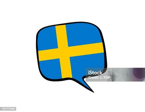 흰색 배경에 스웨덴의 국기와 연설 거품 벡터 일러스트레이션 0명에 대한 스톡 벡터 아트 및 기타 이미지 0명 교육 강좌 국기 Istock