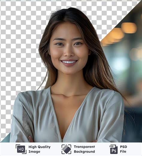 Premium Psd Premium Of High Quality Psd Asian Businesswoman Standing