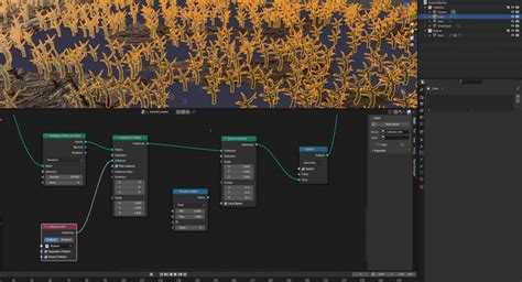 how to include a particle system on an object instanced using geometry