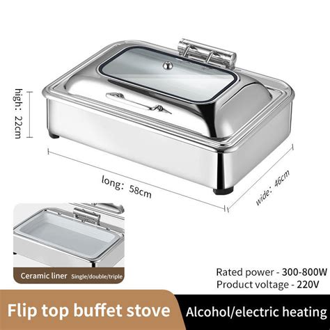 9l Electric Hydraulic Buffet Stove Heat Retention Stainless Steel