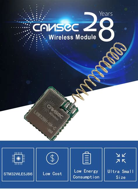 cansec lrw32bh ha ua c st stm32wle lora module 868mhz 915mhz