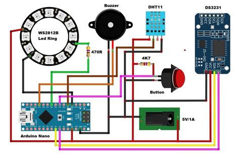 Unusual Led Ring Arduino Clock Temperature And Humidity Meter P