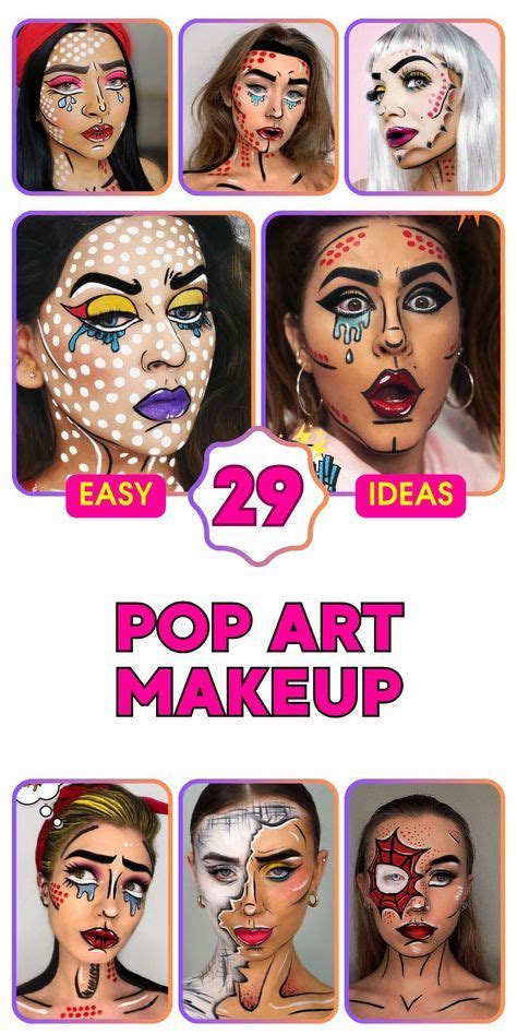 29 Vibrant Pop Art Makeup Ideas Bring Comic Book Characters To Life