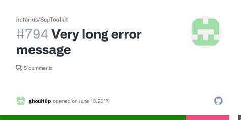 Very Long Error Message · Issue 794 · Nefarius Scptoolkit · Github