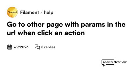 Go To Other Page With Params In The Url When Click An Action Filament