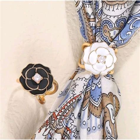 Jual Rs Bros Ringbros Ring Hijab Motif Bunga Akrilik Tertabur Permata