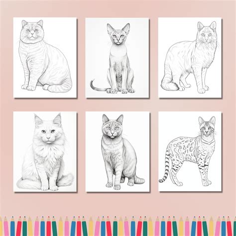 Cat Breeds Coloring Pages