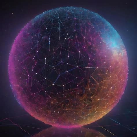 Premium Photo Big Data Sphere Visualization Hud Wireframe Mesh Sphere