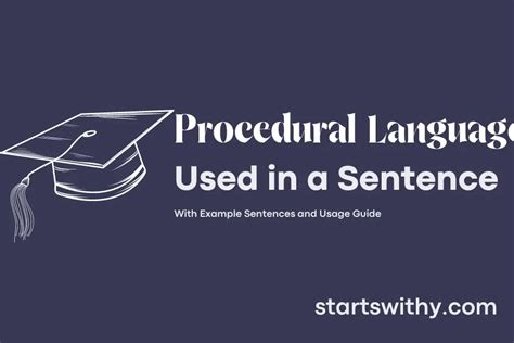 Procedural Language In A Sentence Examples 21 Ways To Use Procedural