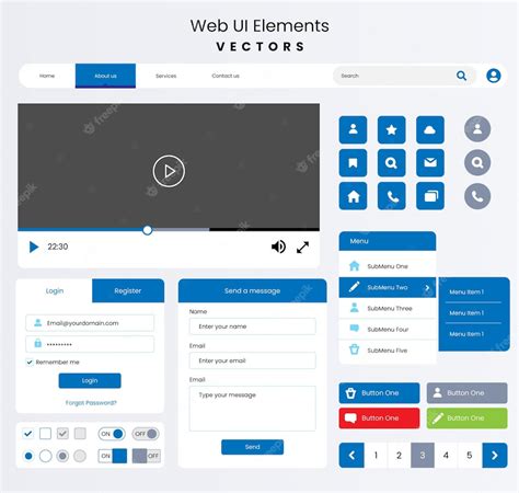 Premium Vector Web Design Ui Elements Ui Ux Design Elements For Web