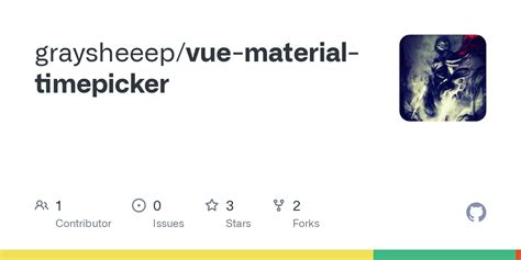 GitHub Graysheeep Vue Material Timepicker
