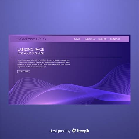 추상 모양 방문 페이지 무료 벡터