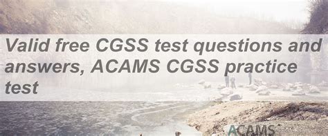 Valid Free Cgss Test Questions And Answers Acams Cgss Practice Test