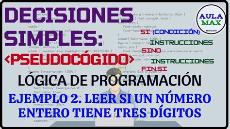 Pseudocódigo Ejemplo 2 Leer Si Un Número Entero Tiene 3 Dígitos Decisión Simple Youtube