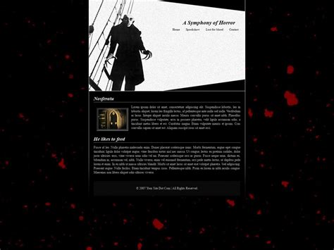 Download Htmlcss Templates For Free A Symphony Of Horror Free Html Templates Free Css